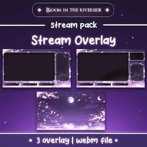 Animated Stream Overlay Pack: Bloom in the Riverside - Twitch, Youtube ...