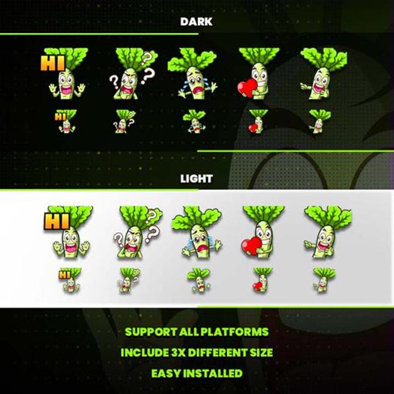Twitch Emotes – Funny Radish Emote for Wholesome and Meme Reactions ...
