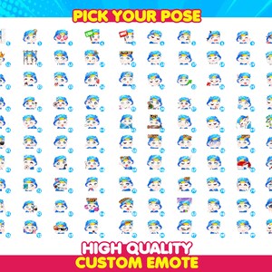 Elegant Chibi Twitch Emotes | Personalized & Fun Emotes | Upgrade Your ...