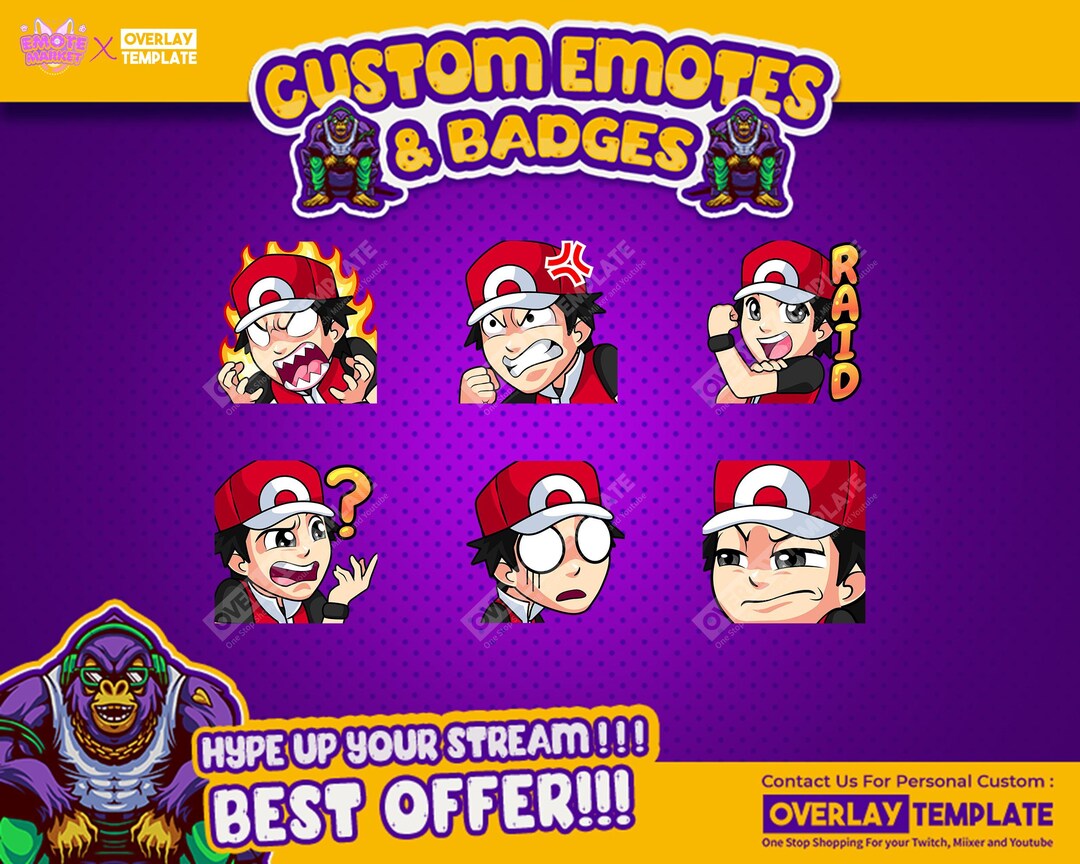 Twitch Emotes – Red Character Angry Emote for Frustrated Stream Moments ...