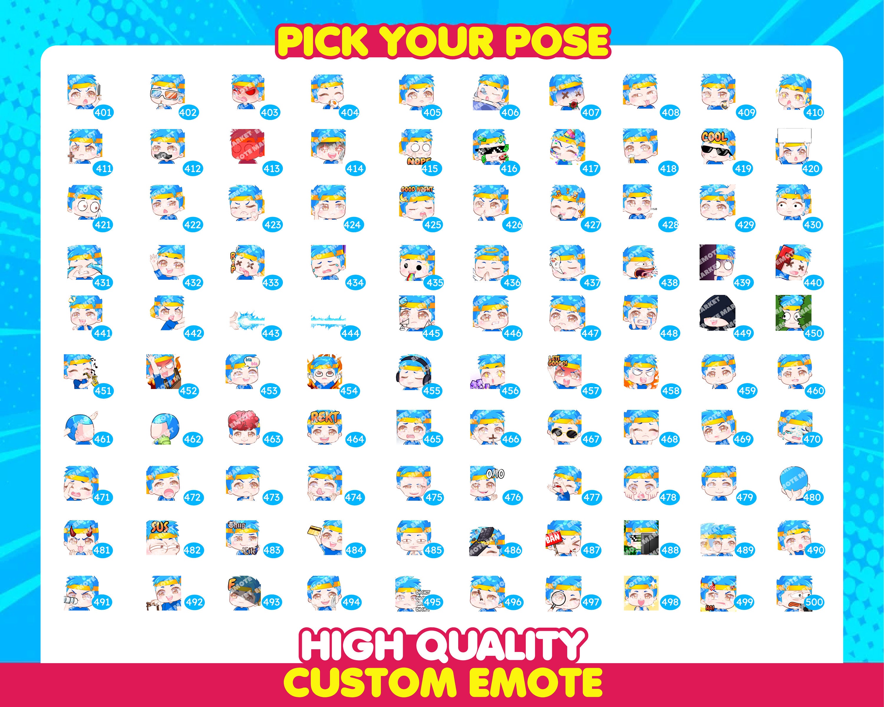 Tailored Twitch Emotes | Anime Cute Characters | Elevate Your Online ...