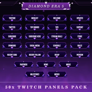 Diamond Royalty Twitch Panels | Stream Overlays | Glamorous Graphics ...