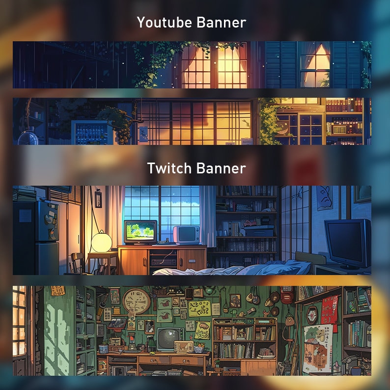 Anime Banner Pack Kawaii Expansion for Social Media & Streaming Glory ...