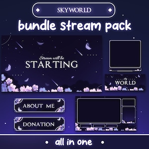 Animated Stream Overlay Pack Skyworld Immersive and High-quality ...