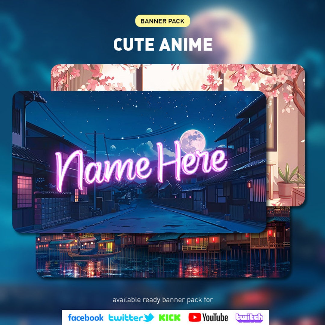 Comprehensive Banner Pack With Anime Magic Theme for Digital Platforms ...