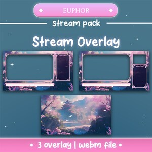 Animated Stream Overlay Pack Euphor Futuristic Overlays for Twitch and ...