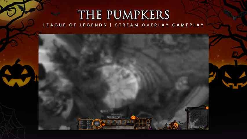 Scary Pumpkin Animated Stream Overlay Pack: Halloween Twitch Graphics ...