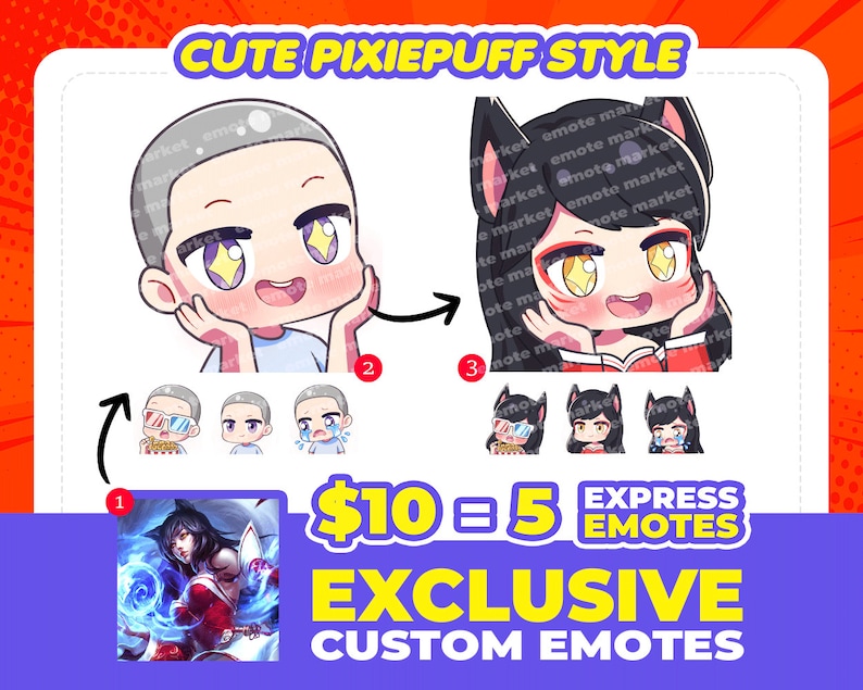 Tiny Emote Design | Unique Vtuber and Twitch Icons | Personal ...