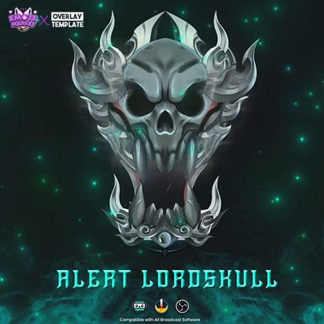 Animated Skull Lord Stream Alert: Dark Fantasy Twitch Overlay - Etsy