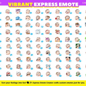Sweet Vtuber Emotes | Charming & Playful Emoticon Set for Virtual ...