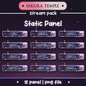 Animated Stream Overlay Pack Sakura Temple for Artistic Streaming ...