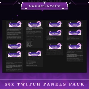 Nebula Twitch Panels | Stream Overlays | Space Theme Graphics | Overlay ...