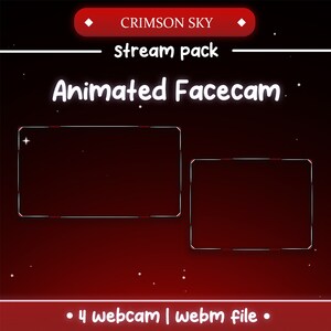 Crimson Sky Animated Stream Overlay Pack: Twitch, Youtube, Kick - Etsy