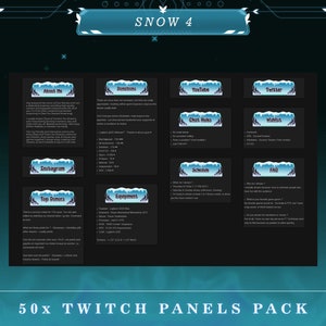 Snowfall Twitch Panels | Stream Overlays | Winter Wonderland Graphics ...