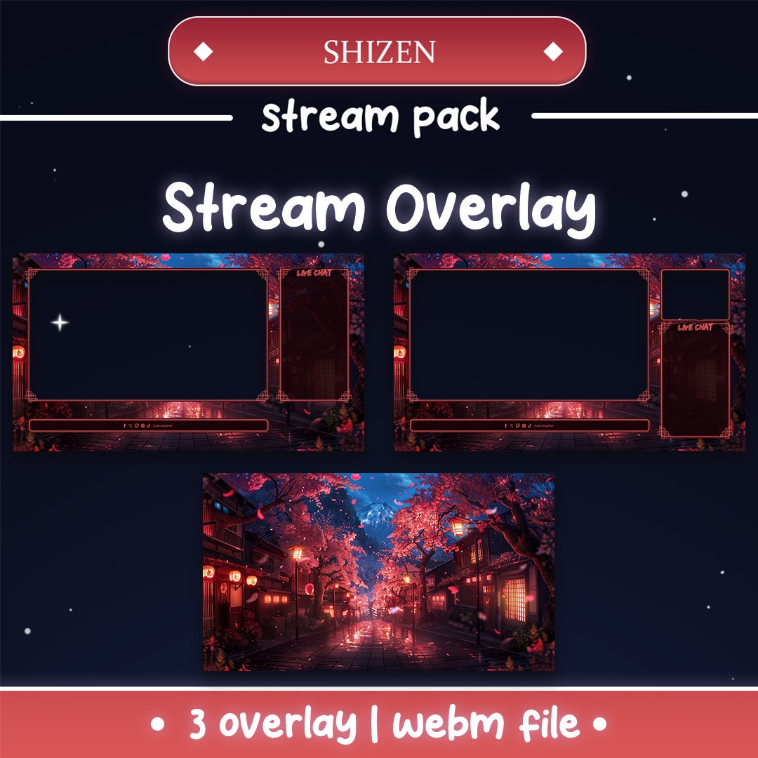 Animated Stream Overlay Pack Shizen Nature-inspired Overlays for Twitch ...
