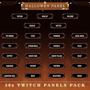 Horror Halloween Twitch Panels: Stream Overlay Graphics (50+ PNG) - Etsy