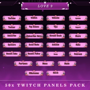 Cherished Moments Twitch Panels | Stream Overlays | Sentimental Theme ...