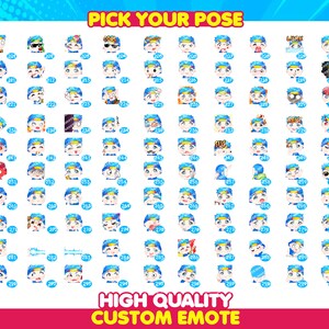 Elegant Chibi Twitch Emotes | Personalized & Fun Emotes | Upgrade Your ...