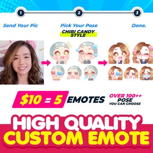 Generator Chibi Emote | Custom Vtuber Emote Designs | Perfect for ...