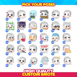 Generator Chibi Emote | Custom Vtuber Emote Designs | Perfect for ...