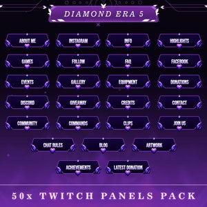 Diamond Royalty Twitch Panels | Stream Overlays | Glamorous Graphics ...