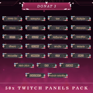 Donut Twitch Panels: Delicious Stream Overlay Kit - Etsy