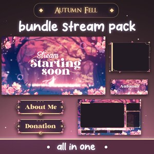 Animated Stream Overlay Pack Autumn Fell Enhance Your Broadcasts With ...