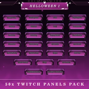 Spooky Halloween Twitch Panels: Haunted Stream Overlay Pack - Etsy