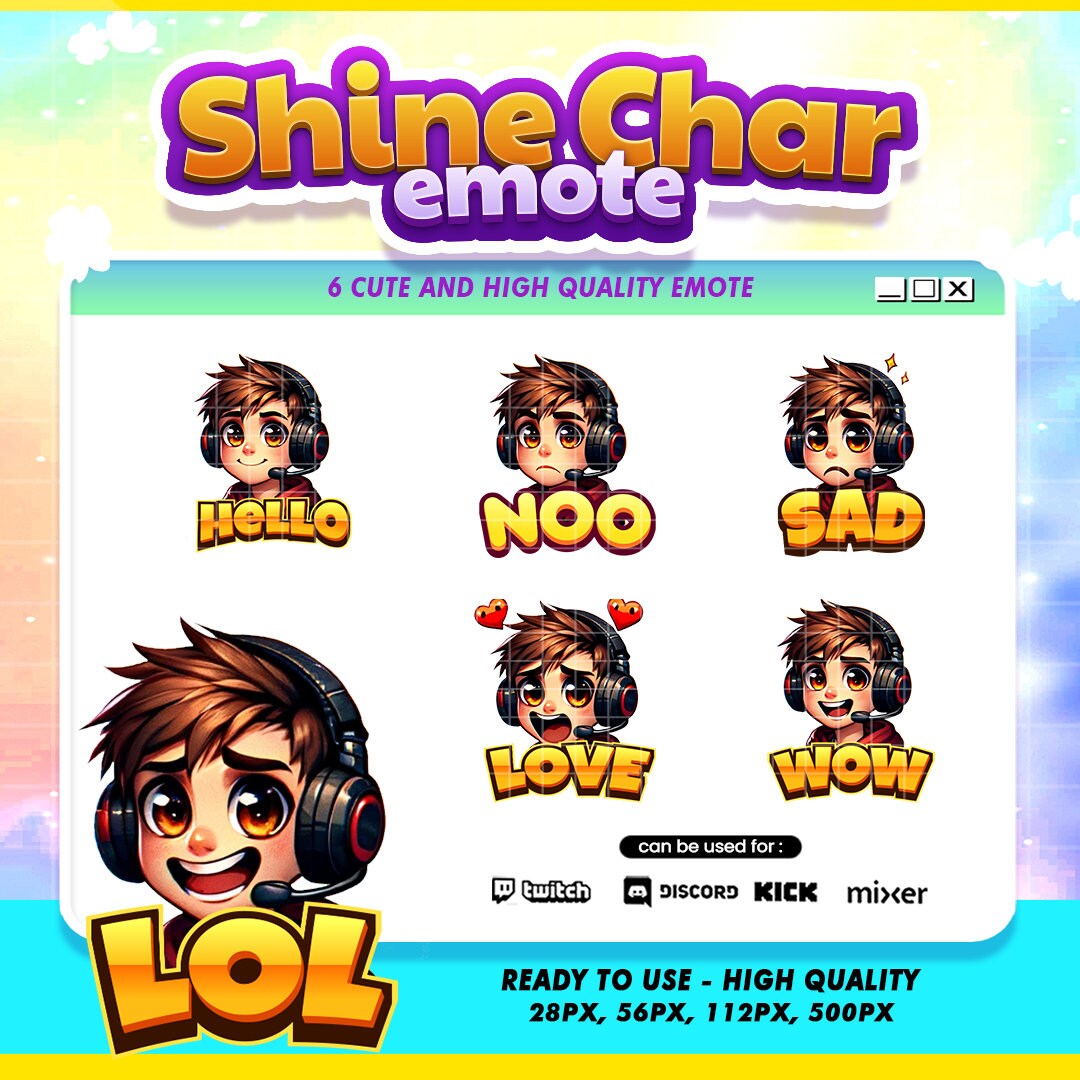 Twitch Emote Gamer Red Boy Realistic Pack for Bold and Energetic Gaming ...