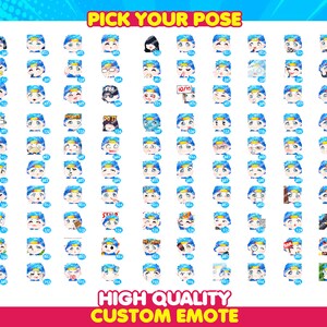Elegant Chibi Twitch Emotes | Personalized & Fun Emotes | Upgrade Your ...