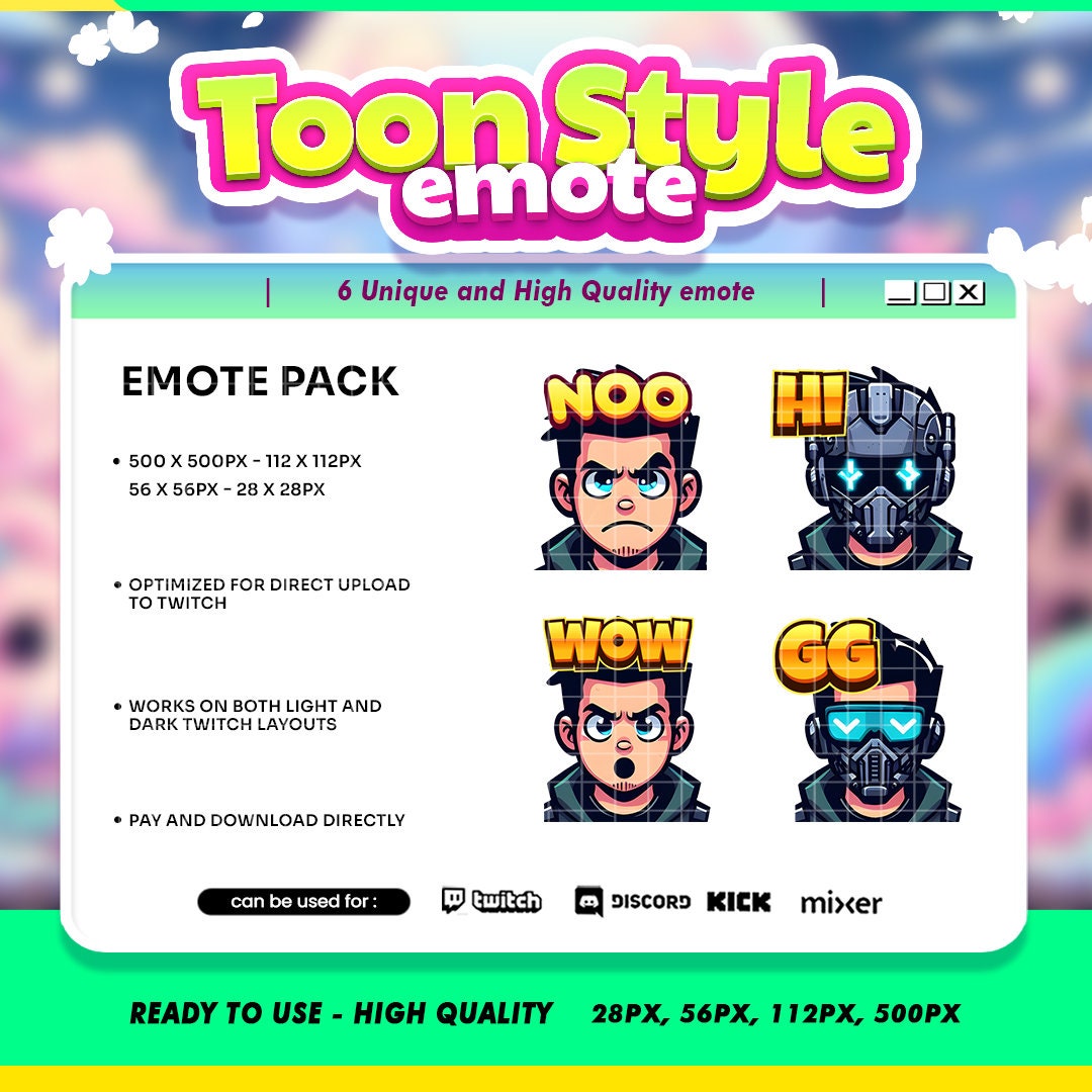 Twitch Emote Cartoon Pack Modern Robot for Sleek and Innovative ...