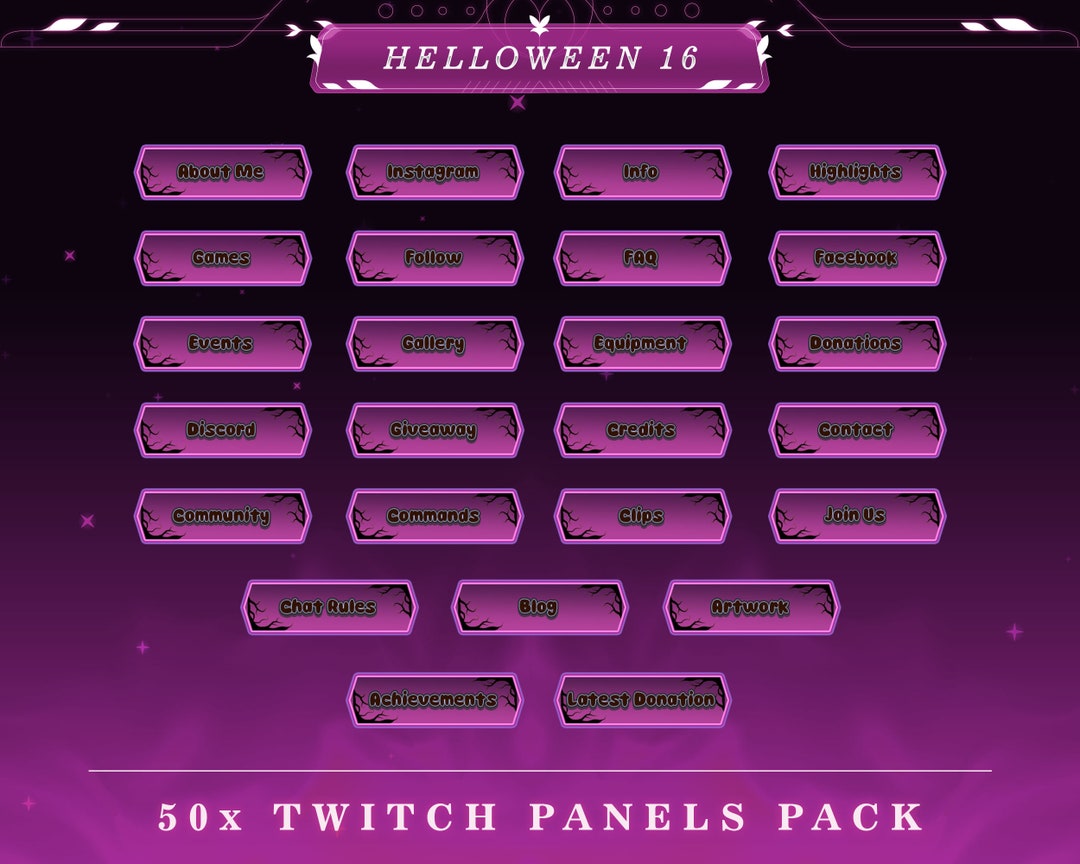 Monster Mash Twitch Panels | Stream Overlays | Fun Halloween Graphics ...