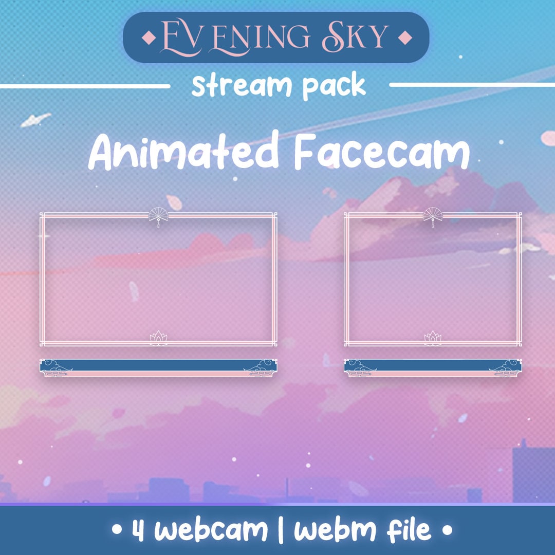 Animated Stream Overlay Pack Evening Sky for Beautiful Streaming ...