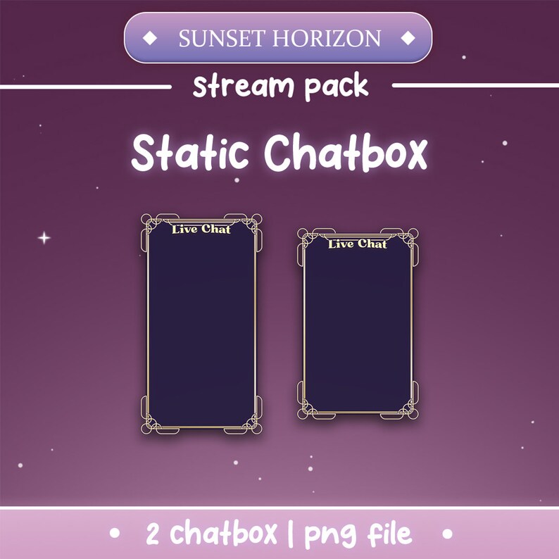 Animated Stream Overlay Pack Sunset Horizon Vibrant Overlays for Twitch ...