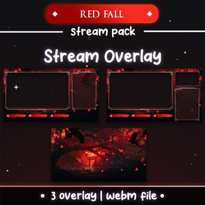 Red Fall Animated Stream Overlay Pack: Twitch, Youtube, Kick - Etsy