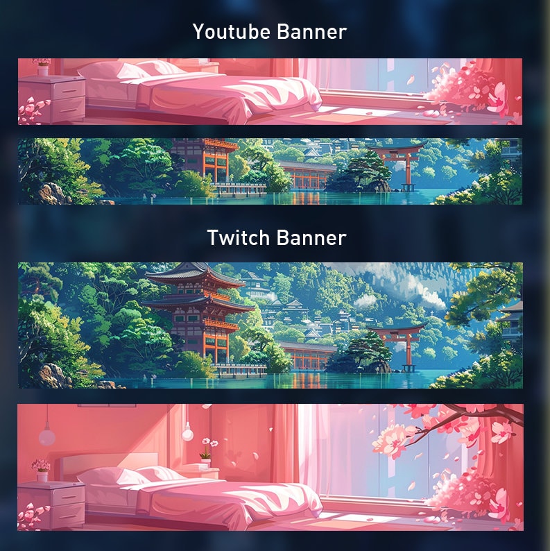 Makeover Your Sosial With Charming Cute Anime Banner Pack - Etsy