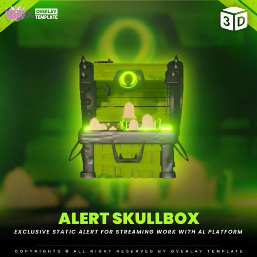 Animated Alert Skullbox Haunted Loot Drop - Horror Animation, Dark ...