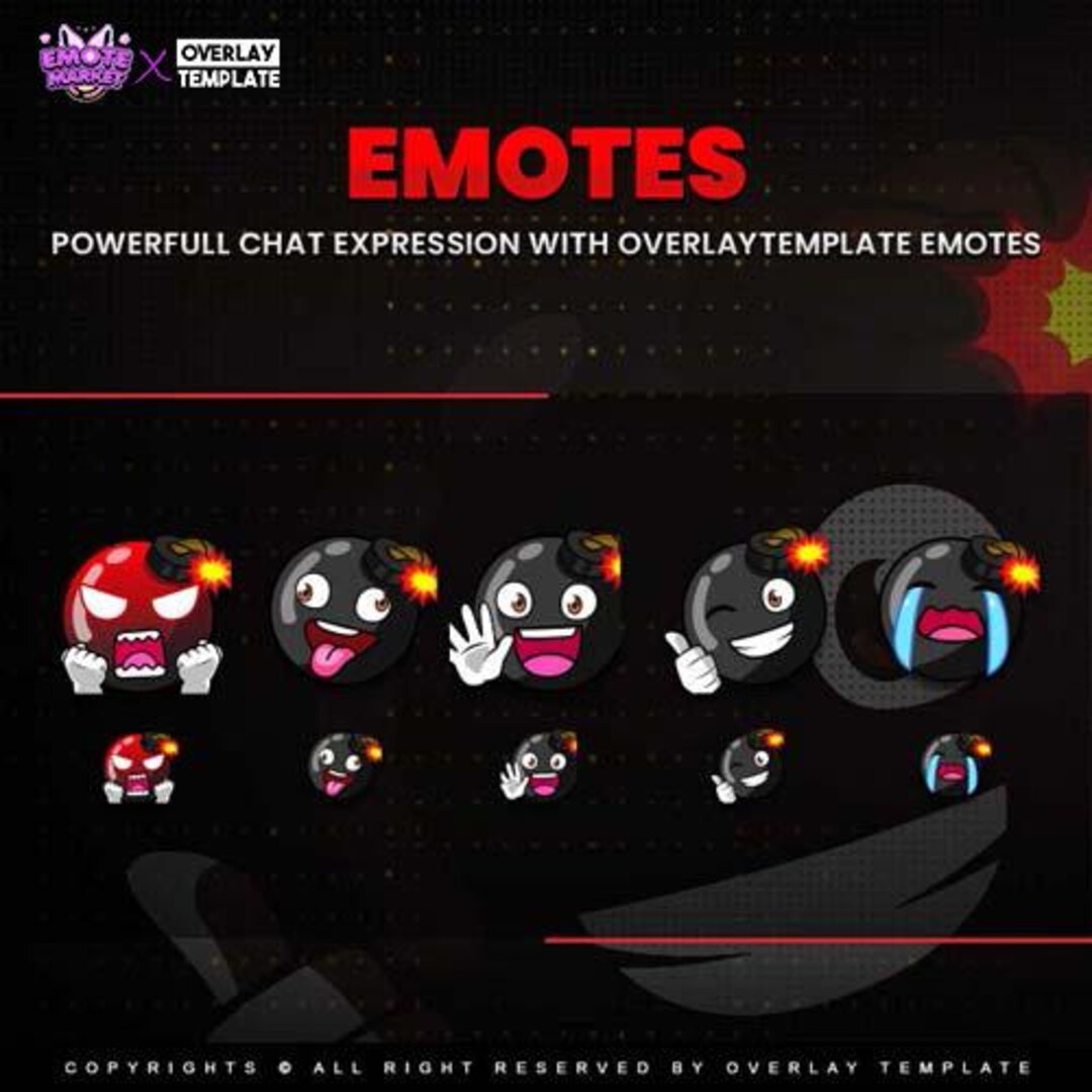 Twitch Emotes – Cartoon Bomb Emote for Hype and Surprise Reactions - Etsy