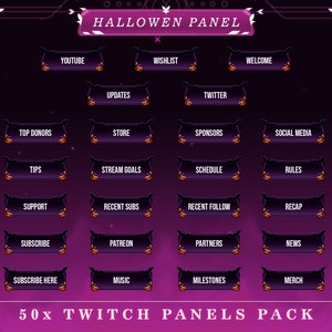 Halloween Twitch Panels: Spooky Stream Overlay Graphics (PNG) - Etsy