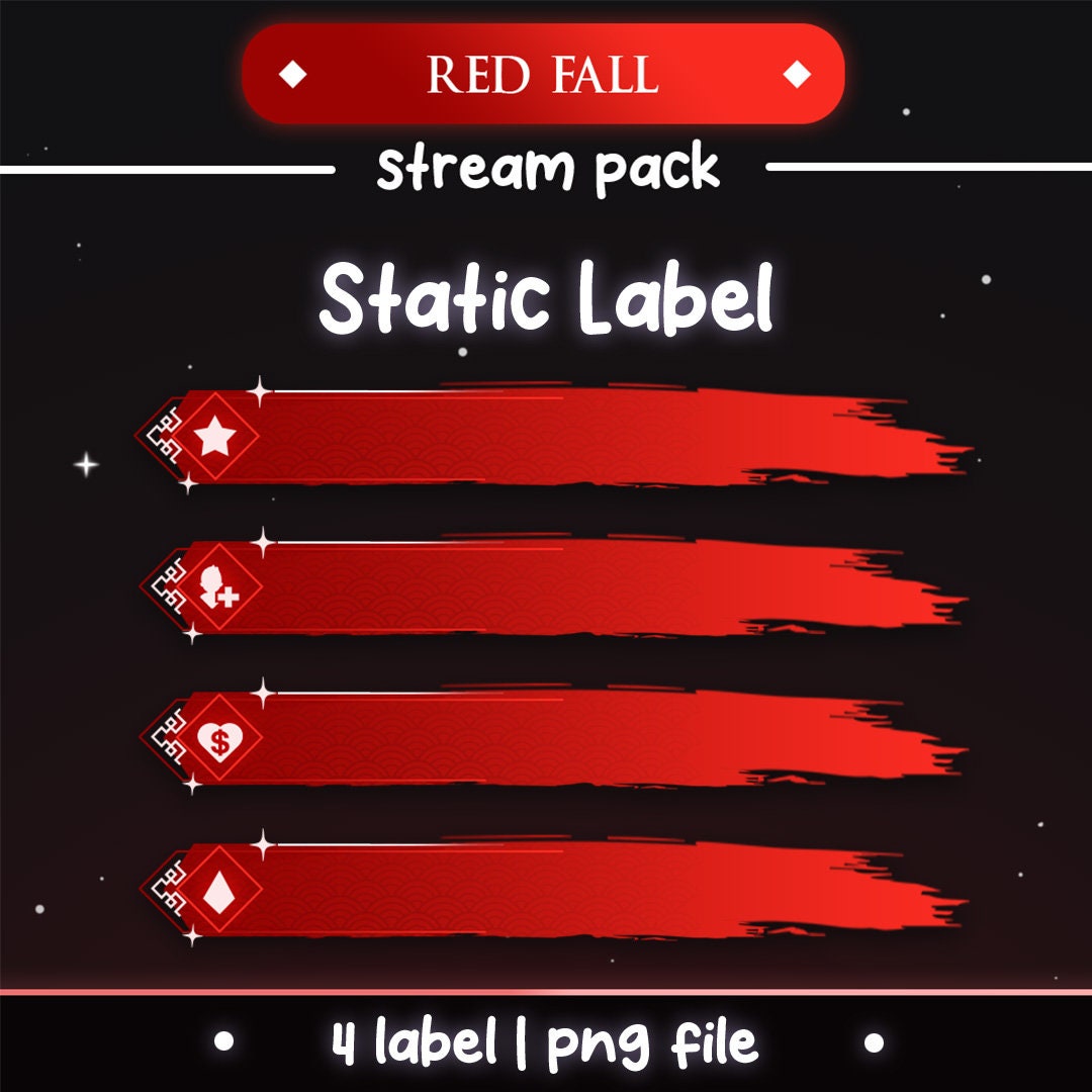 Red Fall Animated Stream Overlay Pack: Twitch, Youtube, Kick - Etsy