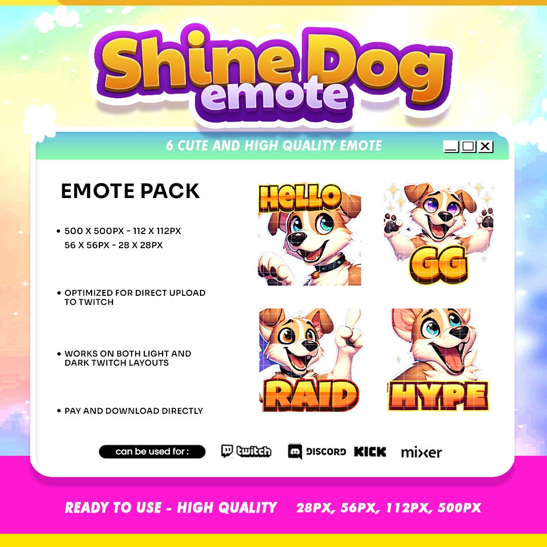 Twitch Emote Realistic Dog Pack With Lifelike Canine-inspired Icons for ...