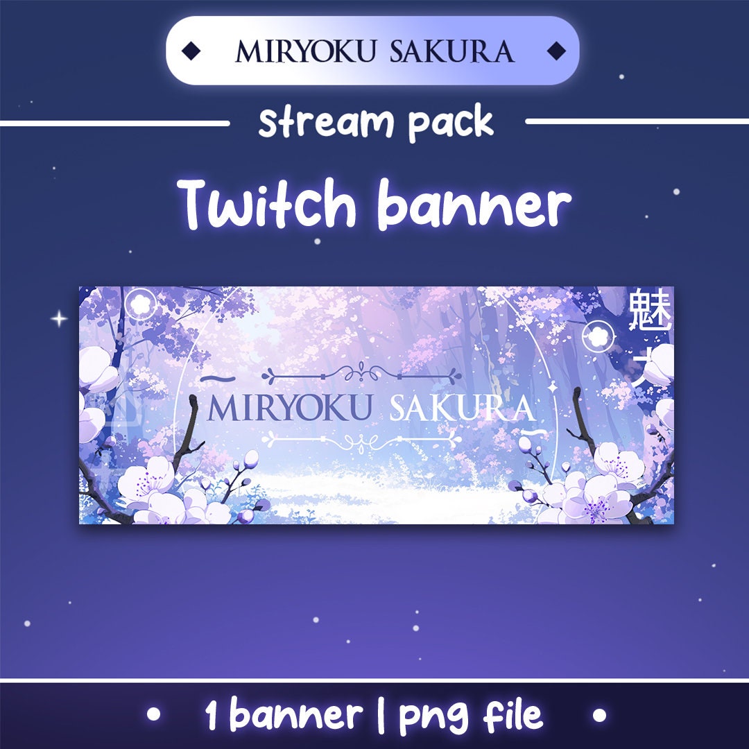 Miryoku Sakura Animated Stream Overlay Pack: Twitch, Youtube, Kick - Etsy