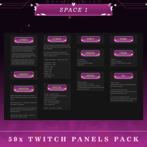 Galactic Twitch Panels: Space Theme Stream Overlays (digital Panels) - Etsy