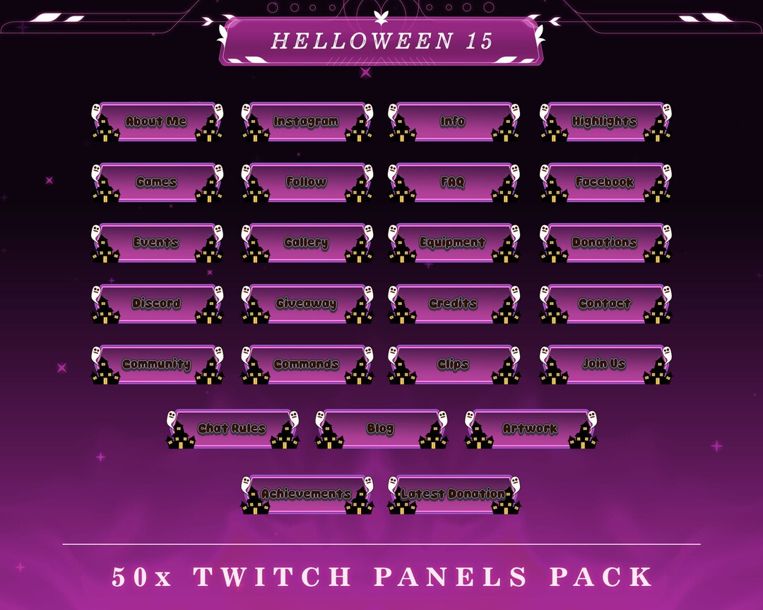 Spooky Nights Twitch Panels | Stream Overlays | Creepy Halloween ...