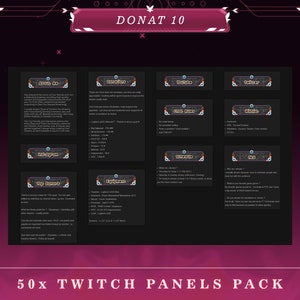 Donut Paradise Twitch Panels: Stream Overlay Pack (50+ PNG) - Etsy