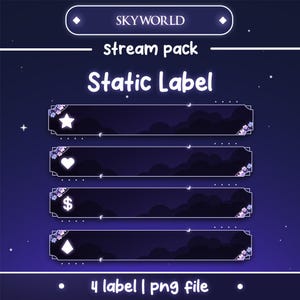 Animated Stream Overlay Pack Skyworld Immersive and High-quality ...