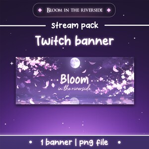 Animated Stream Overlay Pack: Bloom in the Riverside - Twitch, Youtube ...