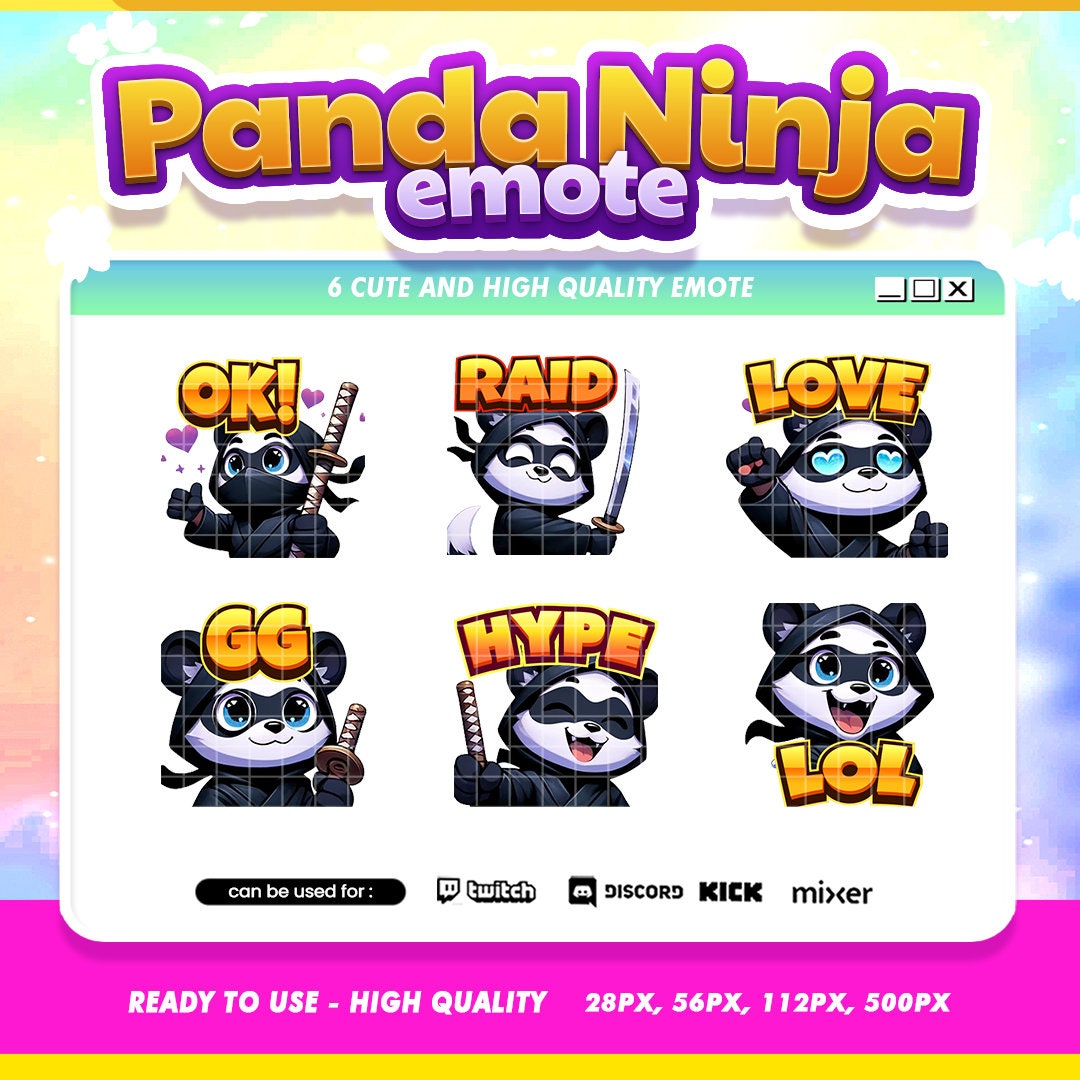 Twitch Emote Realistic Ninja Pack With Dynamic Warrior-inspired Icons ...