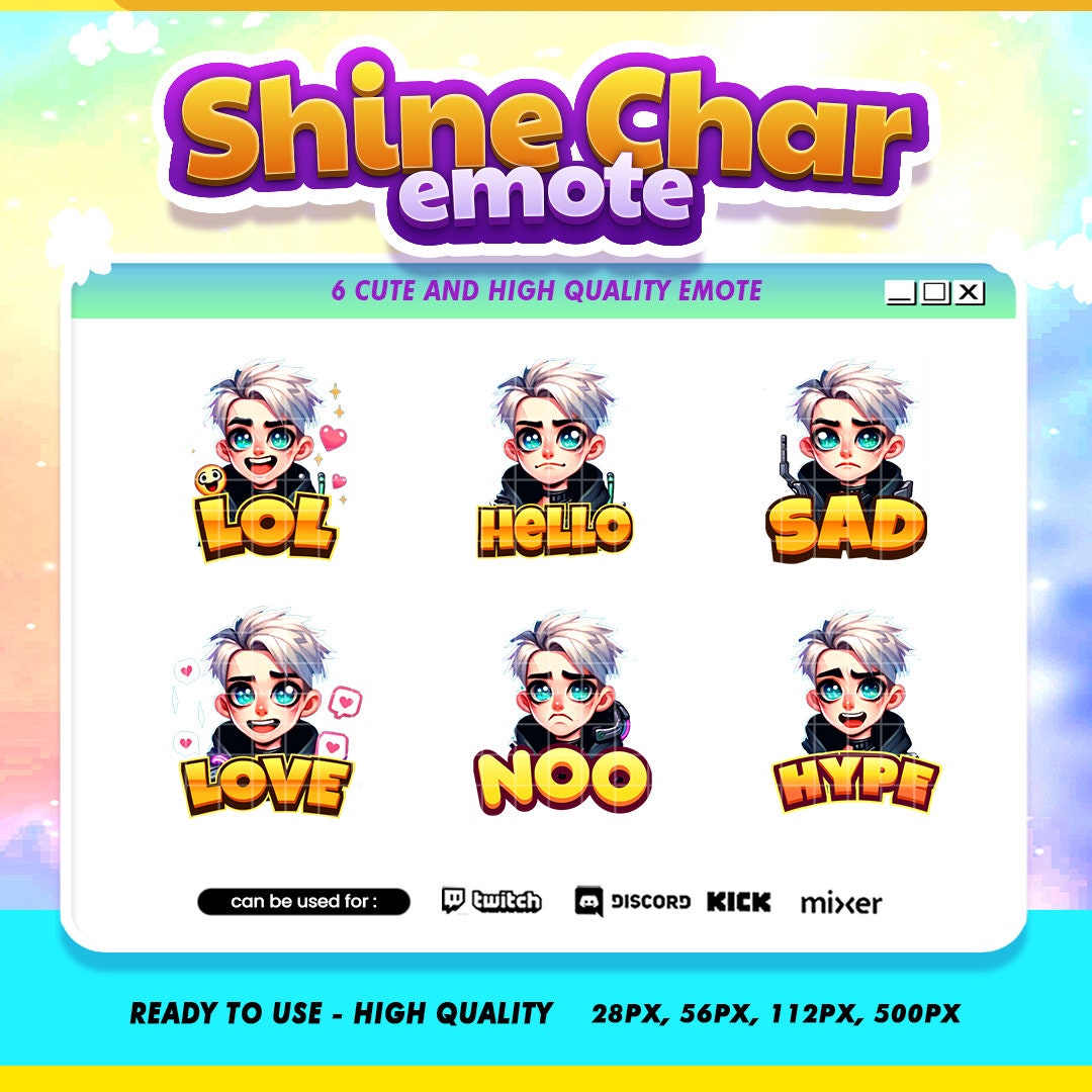 Twitch Emote Cyberpunk Boy Realistic Pack With Futuristic and Dynamic ...