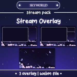 Animated Stream Overlay Pack Skyworld Immersive and High-quality ...